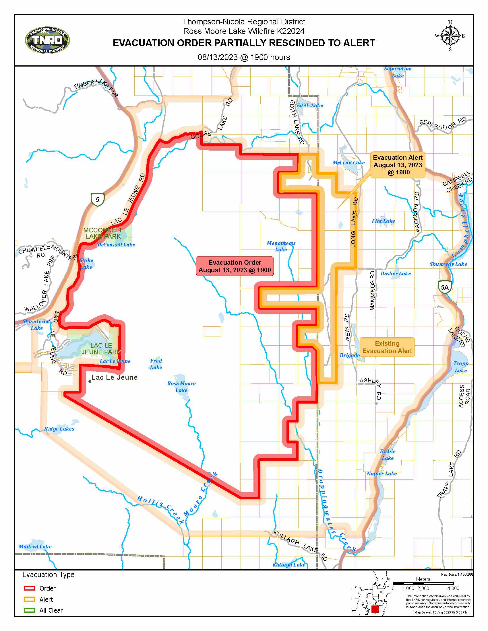REVISED EVACUATION ORDER– Electoral Areas “J” & “L” – Ross Moore Lake ...