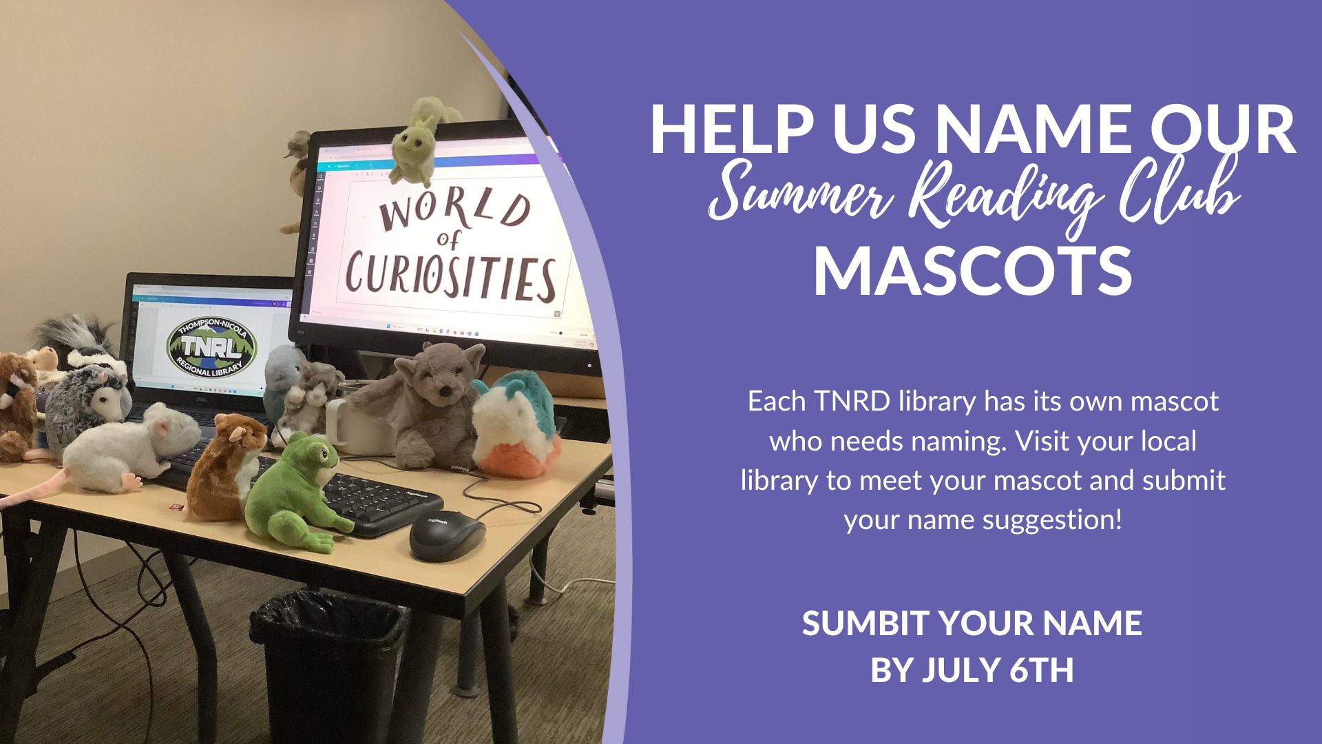 2024 Summer Reading Club Mascot Name Contest - Thompson-Nicola Regional ...